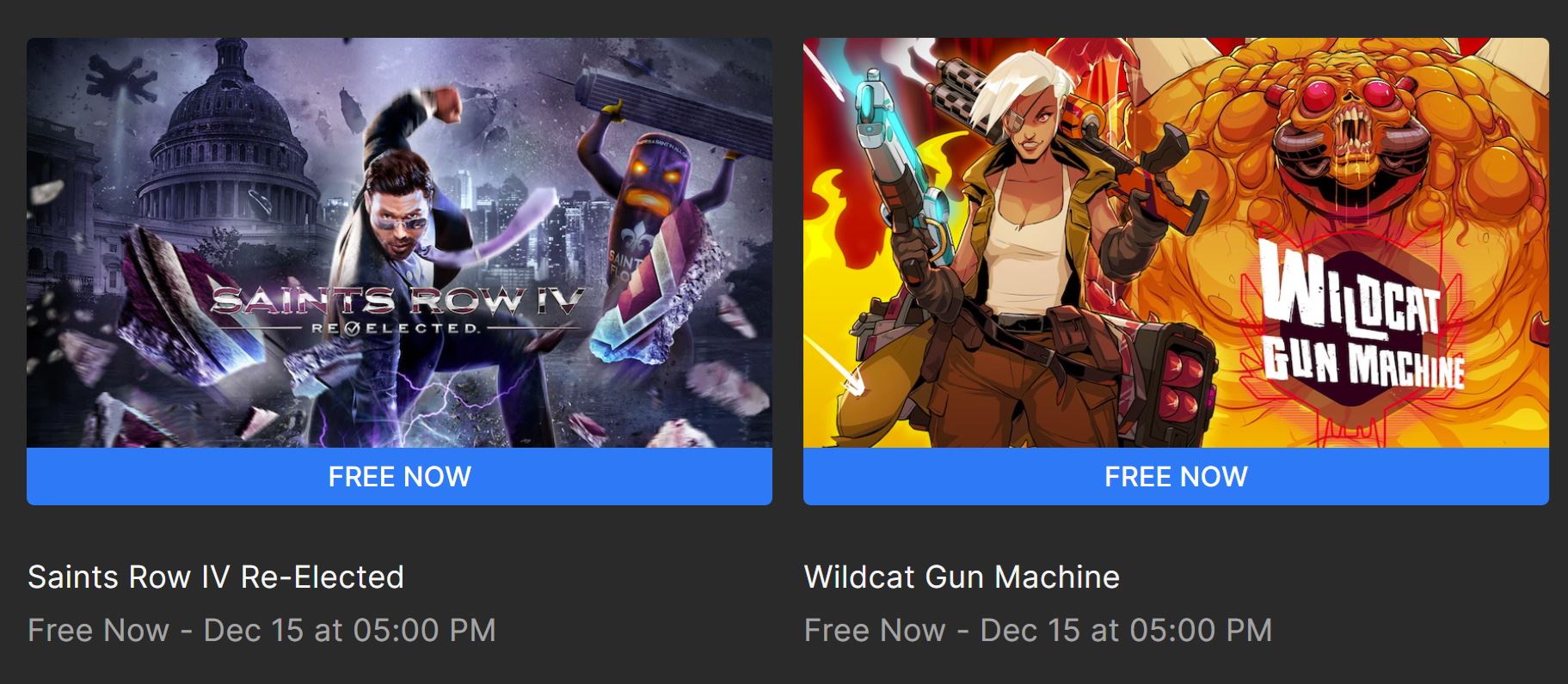 Epic zadarmo rozdáva hry Saints Row IV Reelected a Wildcat Gun Machine ...