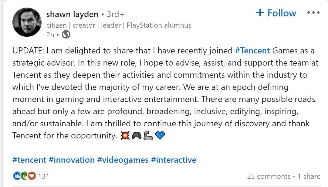 Shawn Layden zo Sony už pracuje pre Tencent | Sector.sk