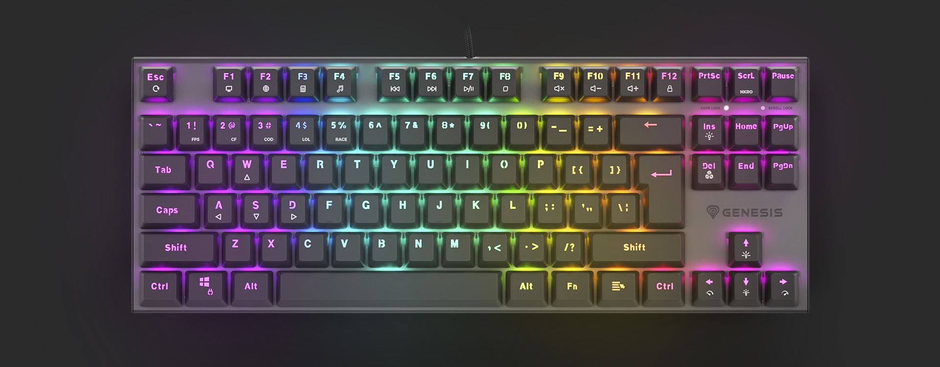 Genesis Thor 303 TKL Black je herná mechanická klávesnica s ...