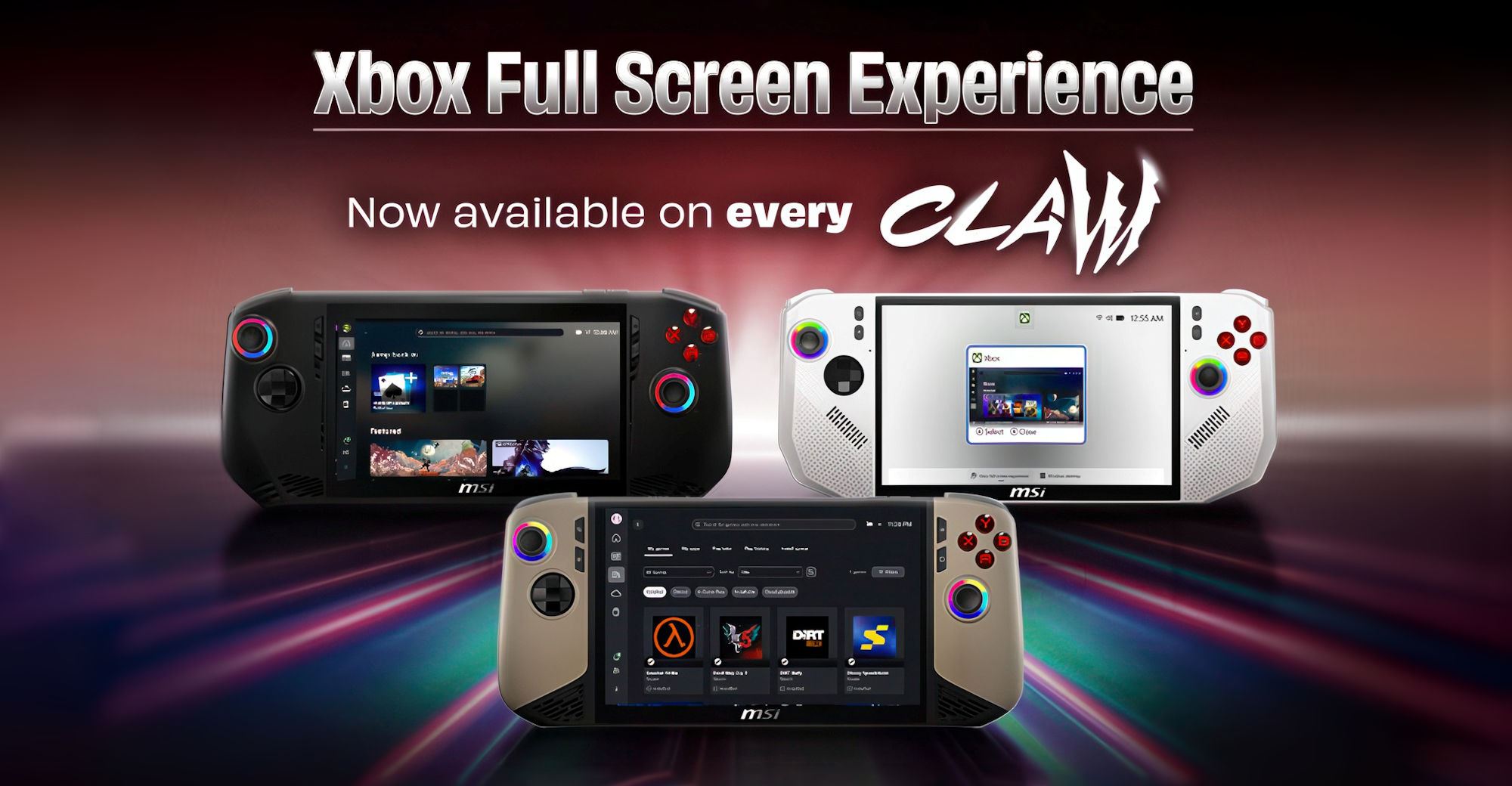 Xbox Full Screen Experience ušetril na MSI handheldoch takmer 1GB ...