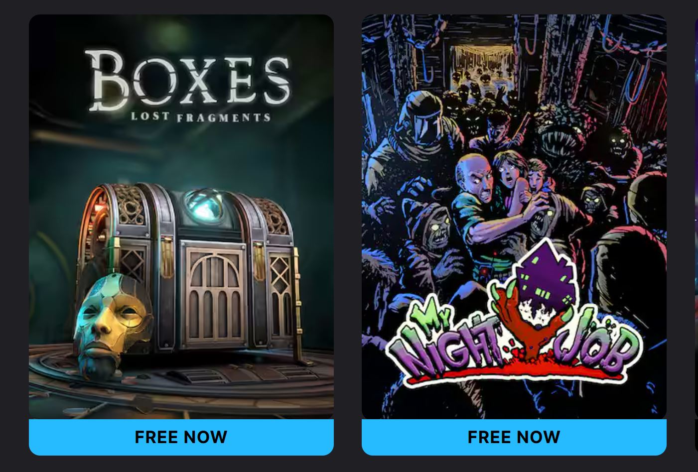 Epic Games Store rozdáva zadarmo Boxes Lost Fragments a My Night Job ...